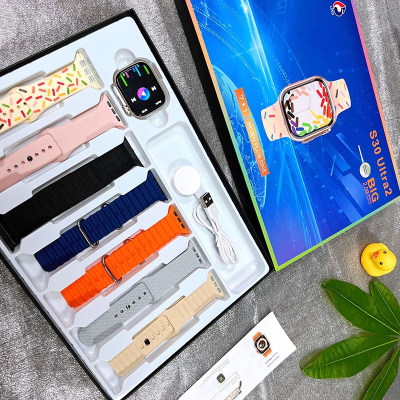 S30 Ultra 2 Smartwatch 2.03 Big Display With 7 Straps Combination