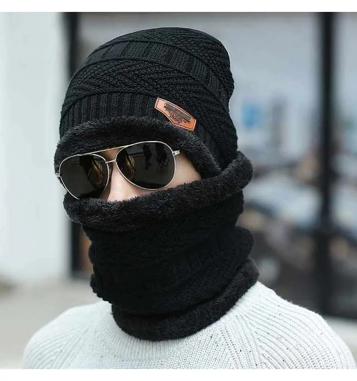 Combo Offer New Winter Cap Topi And Neck Warmer For Men and Women